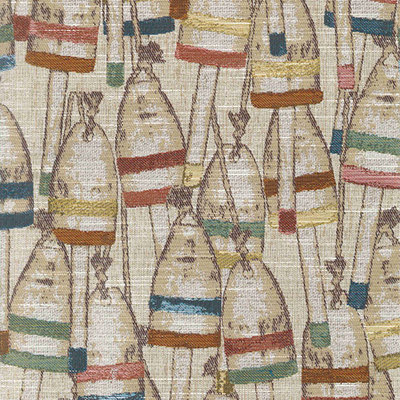 BUOYS MULTI NAUTICAL UPHOLSTERY FABRIC BEACH NAUTICAL SEA SHORE ...