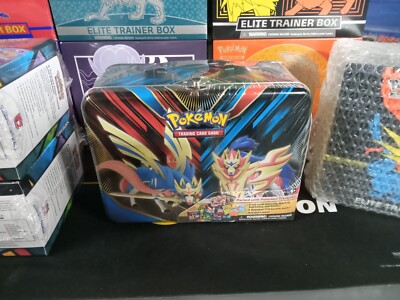 Pokemon TCG 2020 Spring Collector's Chest Lunch Box Tin Sword & Shield ...