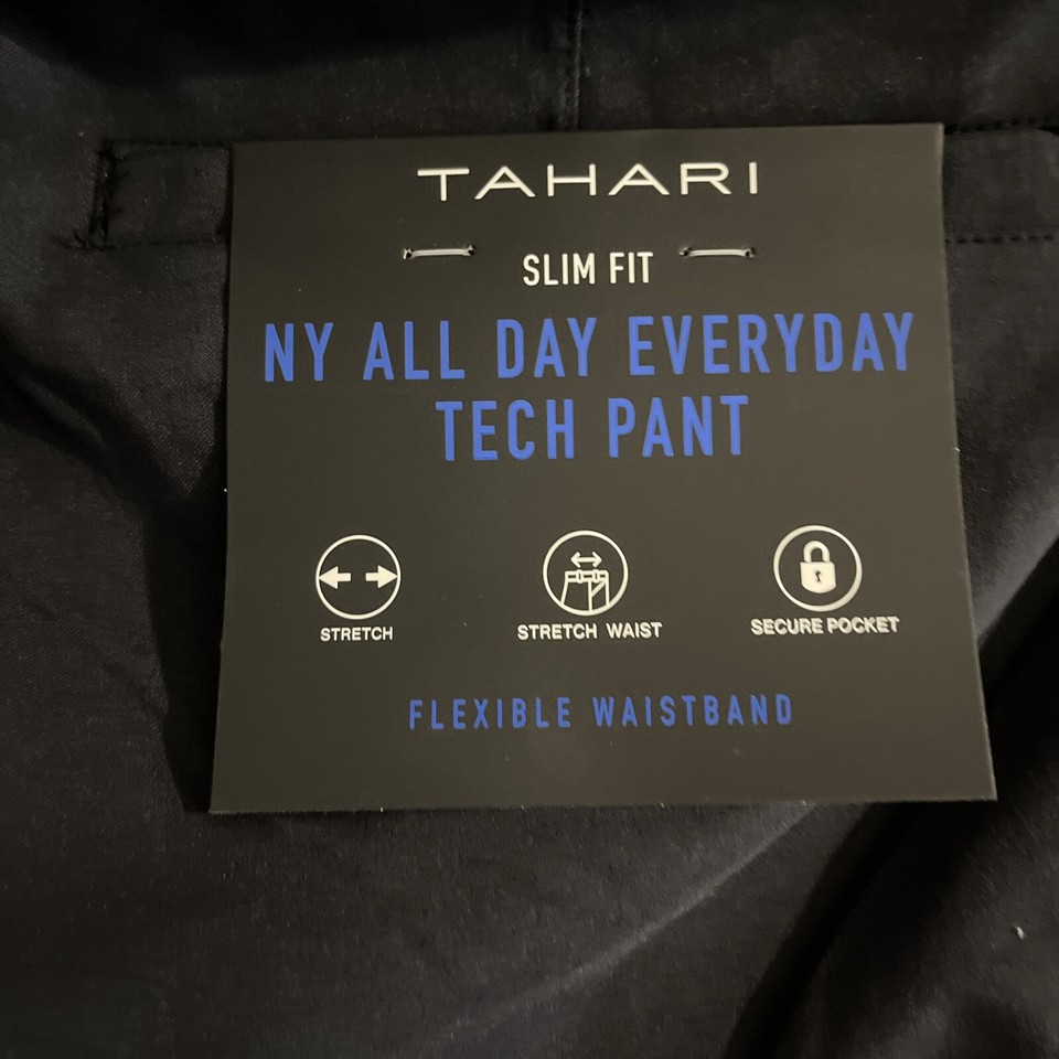 Tahari All Day Everyday Tech Pant Slim Fit Black NWT Originally $79 | eBay