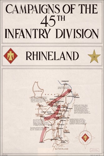 Poster, Many Sizes; Map Of 45Th Infantry Division Rhineland 1945 | eBay