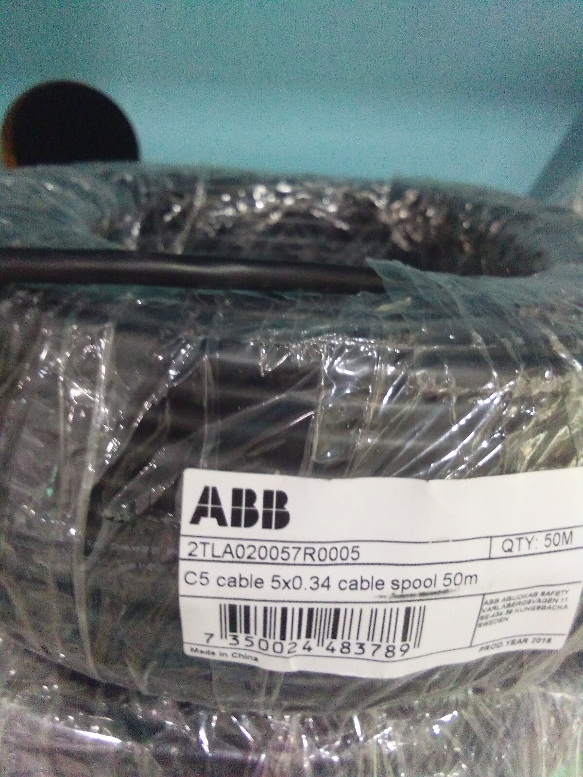 ABB 2TLA020057R0005 cable 5x0.34 spool 50m Jokab Safety new factory ...