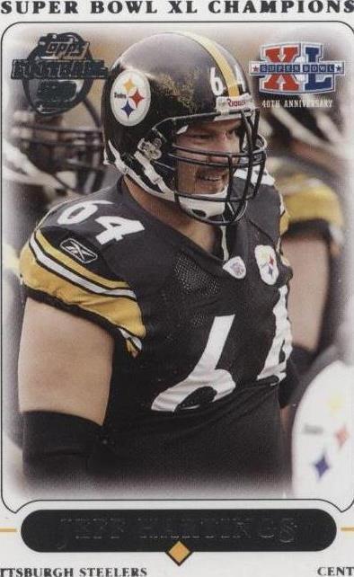 2006 Topps Pittsburgh Steelers Super Bowl XL Champions - Jeff Hartings ...