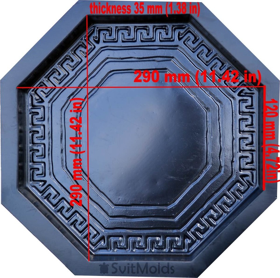 Concrete Mold DIY Stepping Stone Pavers Greek Style Garden Walkway ...