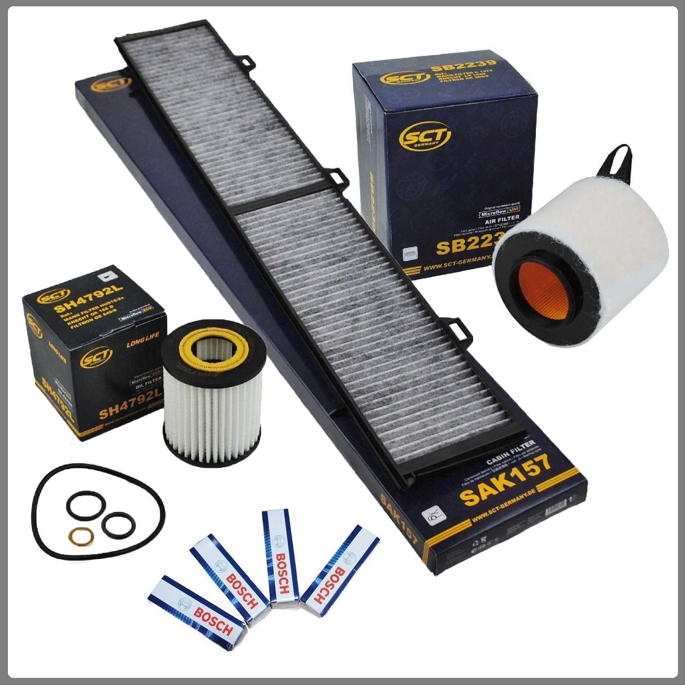 großes Inspektionspaket Service Kit inkl. Zündkerzen BMW 1er E87 118i ...