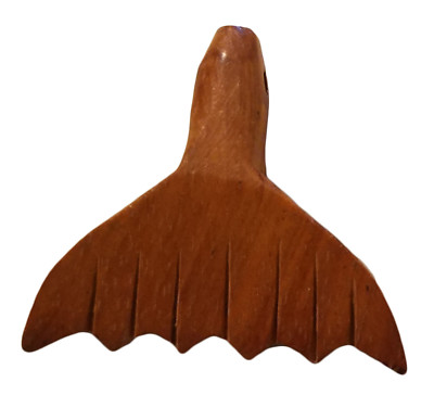 Lot of 20 Hand-Carved Maple Wood Mermaid Fins Nautical Pendants Charms ...
