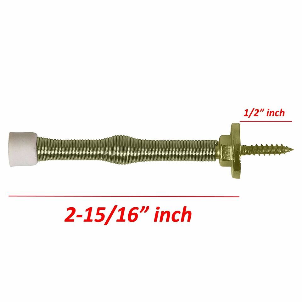 National Hardware 3" Spring Door Stopper Spring Door Stop with Rubber ...