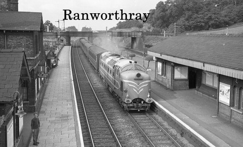 Orig Railway Negative DP1 prototype Deltic Loco Sandy Station Beds Aug ...