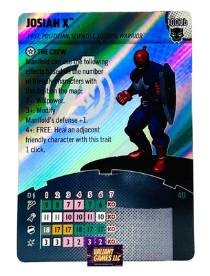 Marvel Heroclix Josiah X #L001b Legacy Card Black Panther Set | eBay