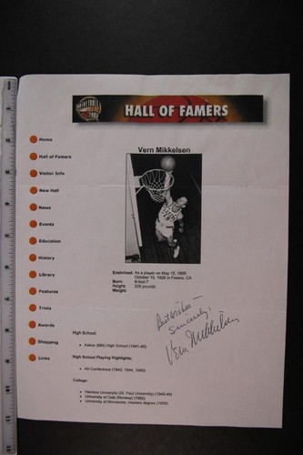 LOT: Twelve HOFer AUTOGRAPH BIO SHEETS~ | eBay