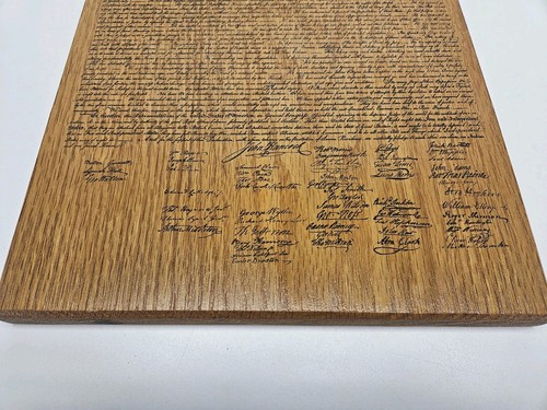 Wooden Declaration of Independence Wall Art Decor Vintage Oak 9x12" | eBay