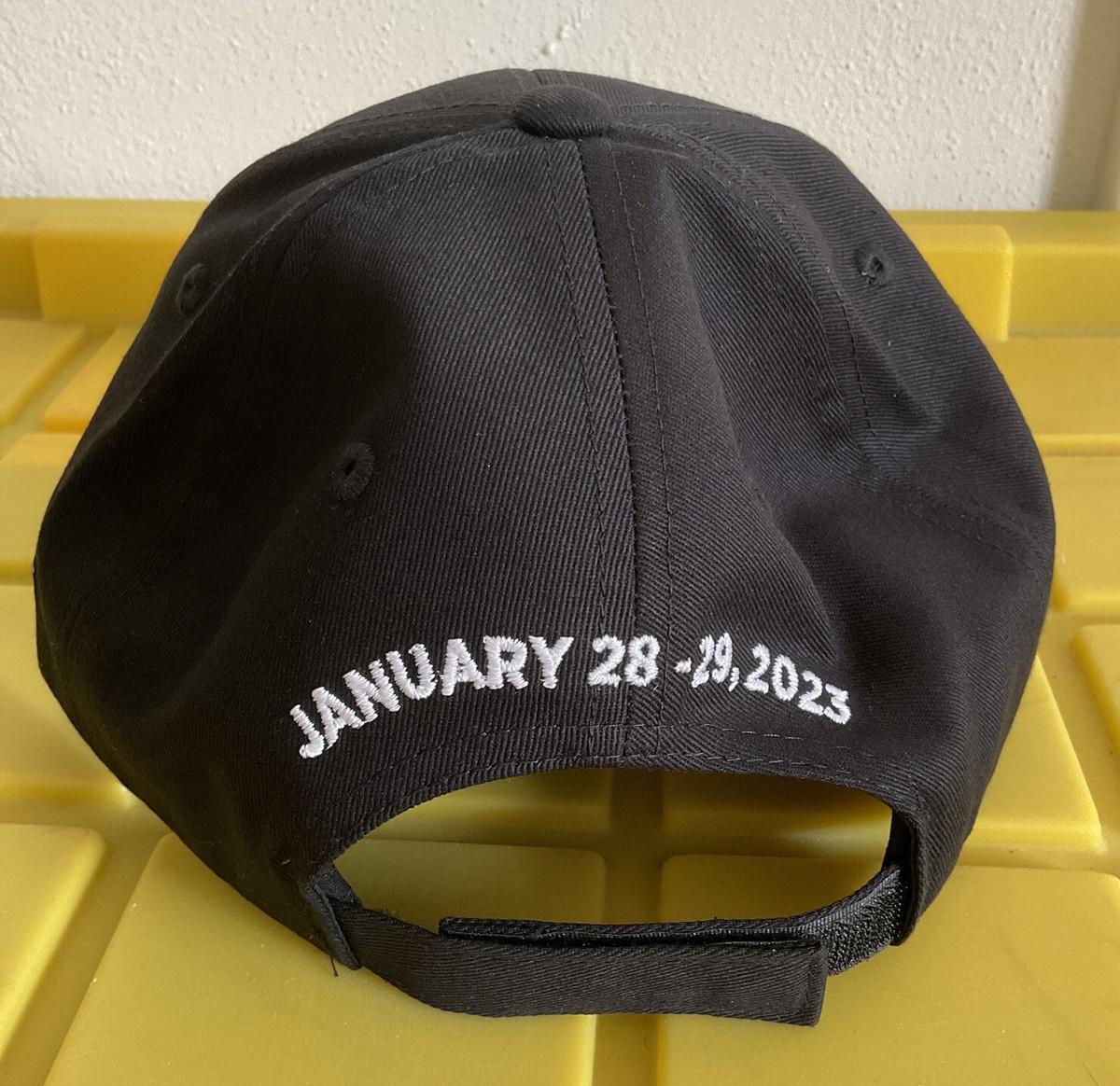2023 Rolex 24 At Daytona Black /Checkered Flag Hat Cap From 2023 Rolex 24 At Daytona Black /Checkered Flag Hat Cap From