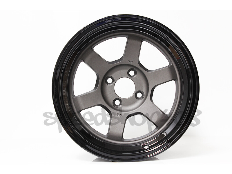 ROTA WHEELS GRID V GUNMETAL BLACK LIP 15X8 +0 4X114.3 TOYOTA AE86 ...
