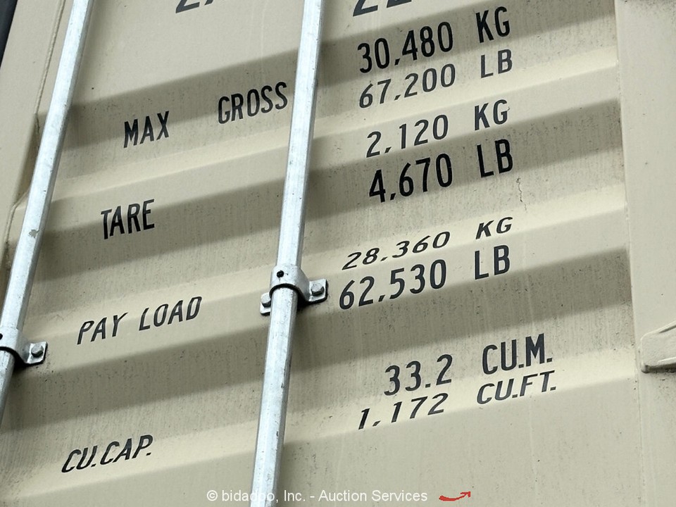 2024 20' Shipping Storage Container Conex Fork Pockets 67,200 LB ...