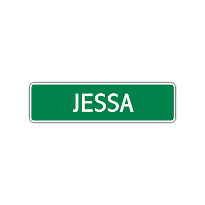 Jessa Girls Name Letter Printed Label Wall Art Decor Novelty Aluminum ...