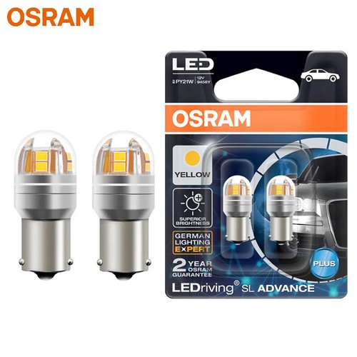 OSRAM LED PY21W S25 1156 BAU15s Car Turn Signal Light Yellow Amber LED ...