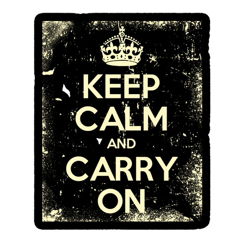 2 x Large Car Stickers keep calm and carry on frame Decal Bumper Window ...