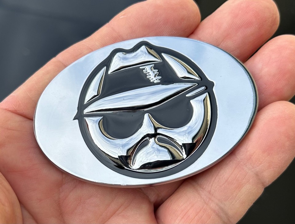 LOWRIDER LOGO EMBLEM Chrome Metal Car Badge | Black | Adhesive | Custom ...