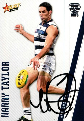 Signed 2015 GEELONG CATS AFL Card HARRY TAYLOR | eBay Australia