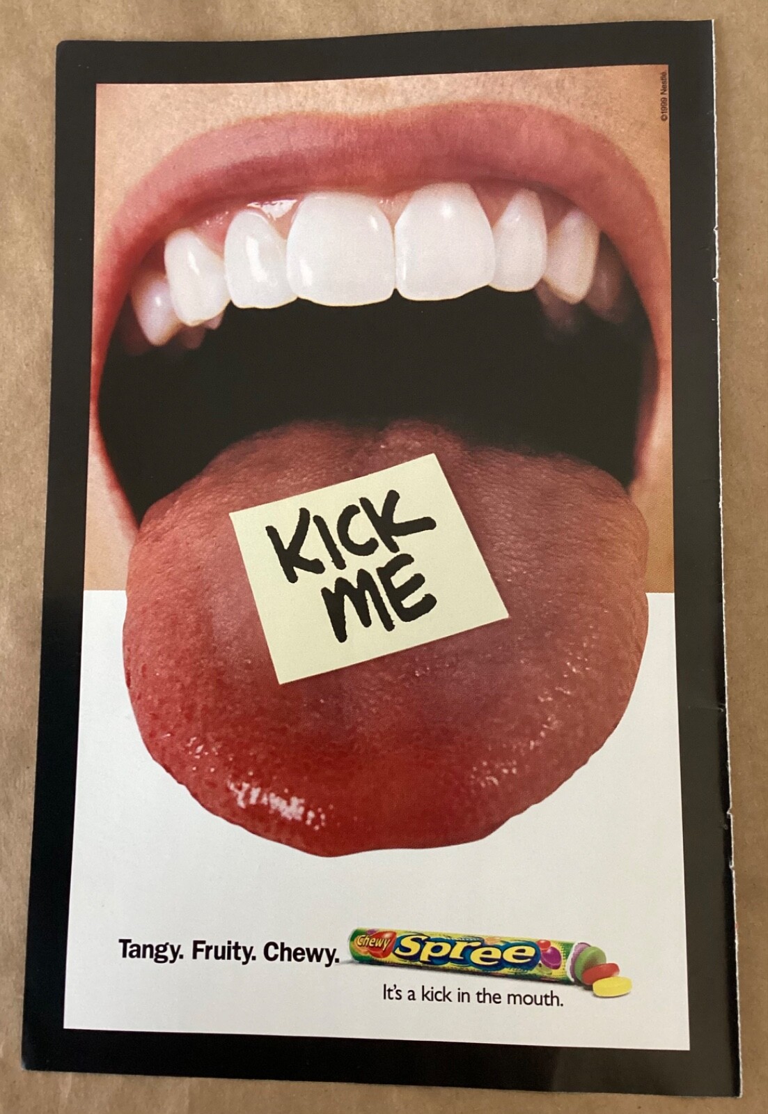 Spree 2000 print ad retro vintage video game promo art candy Kick Me ...