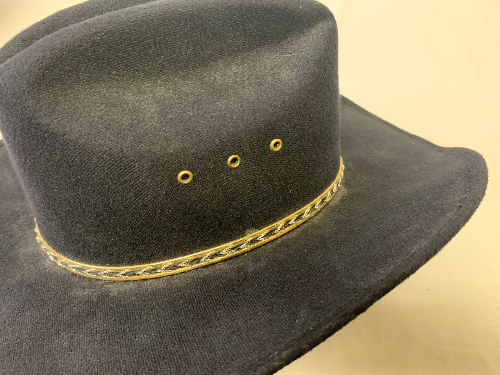 Vintage Turner Hat Western Black Cowboy Hat Wool Siz… - Gem