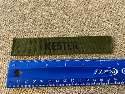 US Army Tape Patch Uniform Soldier Last Name Kester Korea War Era ...