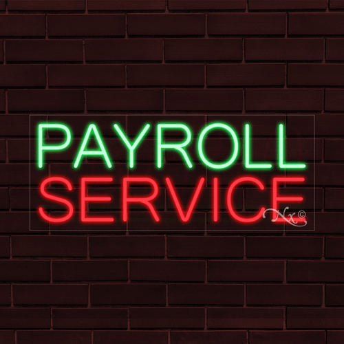 NEW "PAYROLL SERVICE" 30x12x1 INCH LED FLEX WINDOW/WALL INDOOR SIGN ...