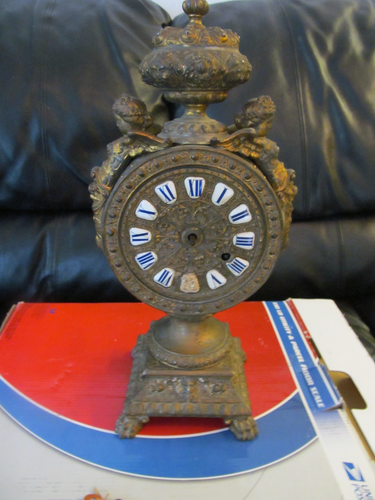 ANTIQUE ANSONIA MANTLE SHELF CLOCK, ANGELS PARTS OR RESTORE | eBay