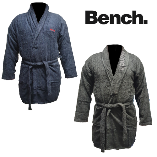 Mens Bench Robe Dressing Gown Towelling Cotton Nightwear Bath Warm ...