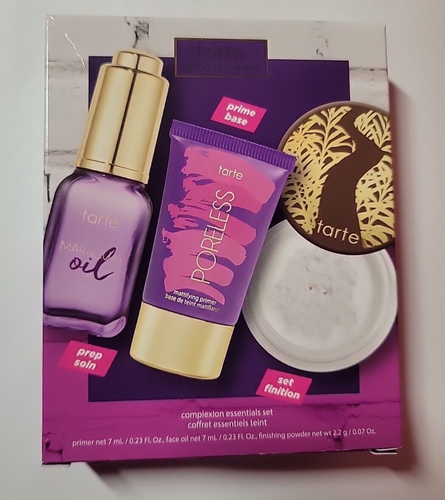 Tarte PREP & SET COMPLEXION ESSENTIALS SET (Primer, Face Oil, Finishing ...