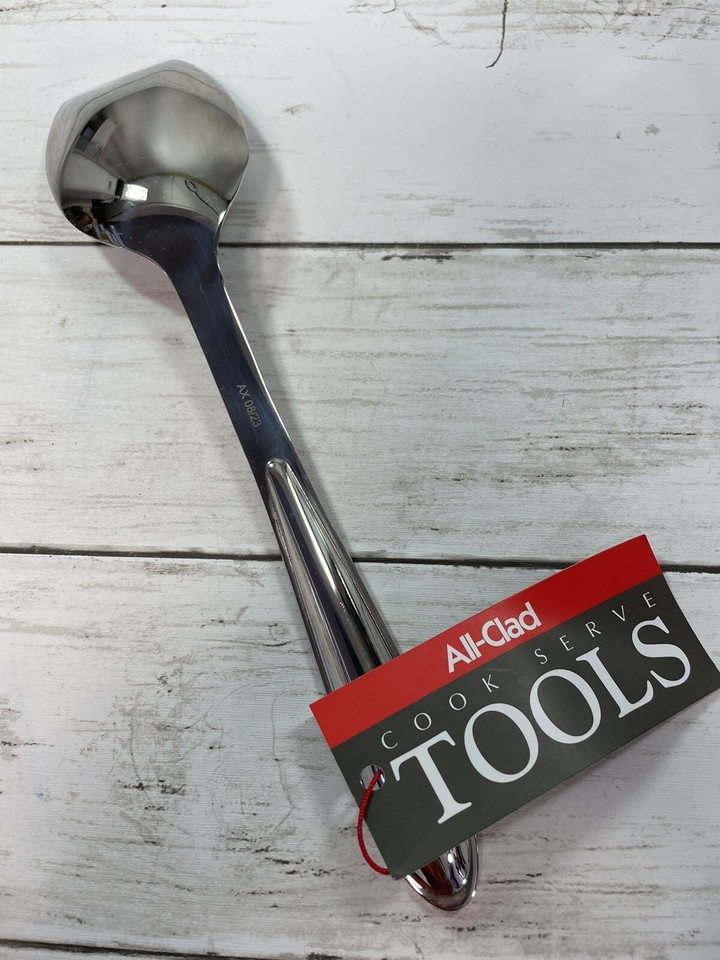 All-Clad Cook & Serve Stainless Steel Solid Spoon, 9.5 inch, Silver ...