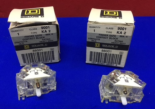 QTY 2 - SQUARE D 88001 SER H FINGER SAFE CONTACT BLOCK | eBay Australia
