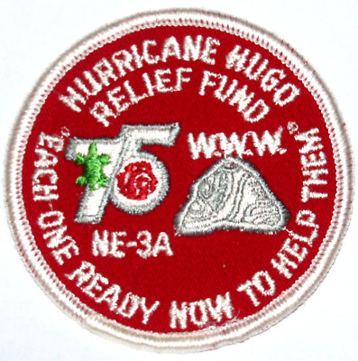 Section NE-3A 1990 Hurricane Hugo Relief Fund Pocket Patch OA BSA | eBay
