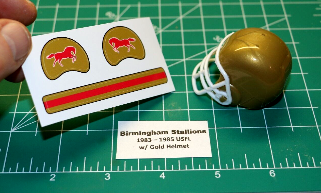 1983 - 1985 Birmingham Stallions USFL *DIECUT DECALS* & Football ...