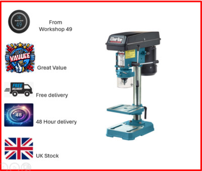 Clarke International CDP5EB 5 Speed Bench Mounted Pillar Drill In Blue ...