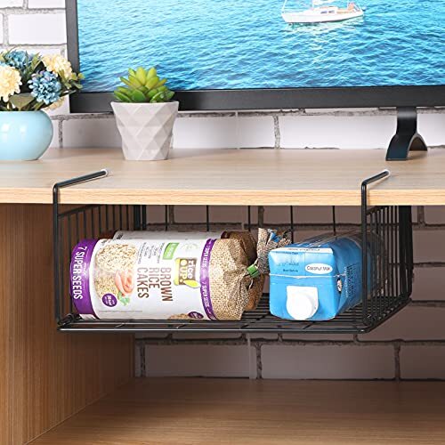 Steel 2pack Under Cabinet Shelf Basket Organizer Metal Wire Rack ...