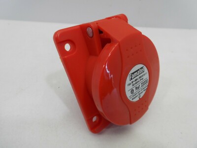 FAMATEL 23330 16 AMP 4 PIN 415 VOLT PANEL MOUNT SOCKET ANGLED IP44 75 X ...