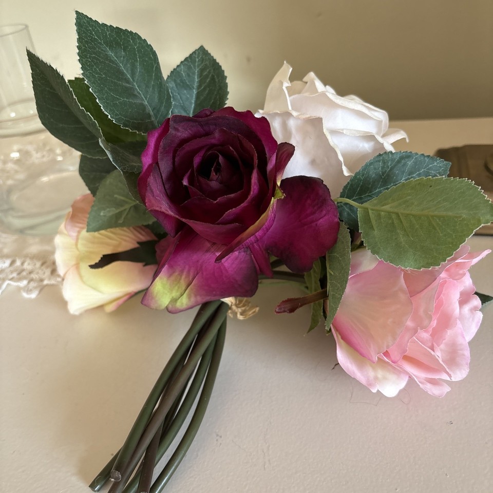 Oka Faux Flowers Roses Posey Bouquet | eBay UK