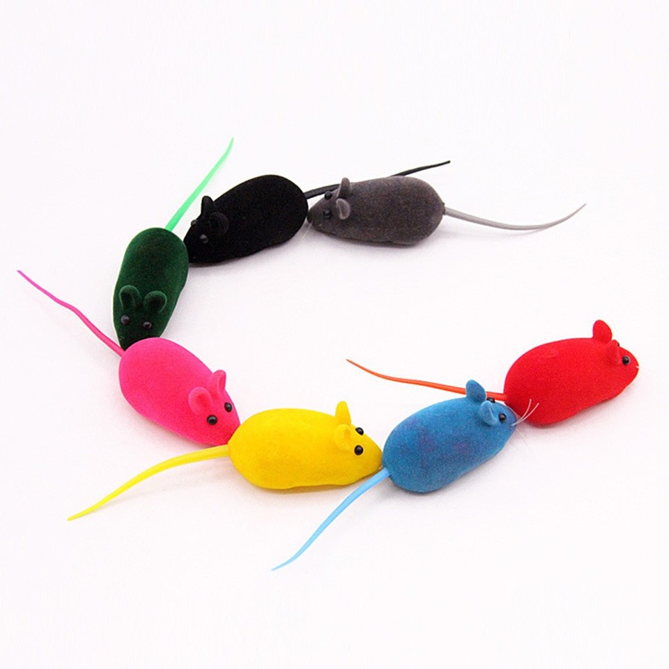 16 Pcs Artificial Mouse Toy For Cat Sound Mouse Interactive Playing ...