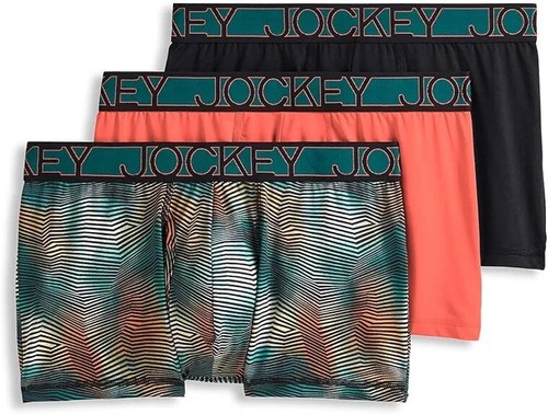JOCKEY - Men’s Active Microfiber Trunks 3-Pack Variety Colors XL (38-41 ...