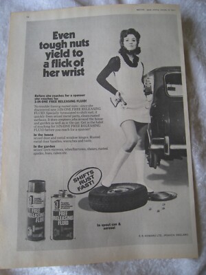 ER HOWARD FREE RELEASING FLUID TOUGH NUTS 1971 ADVERT APPROX A4 FILE 31 ...