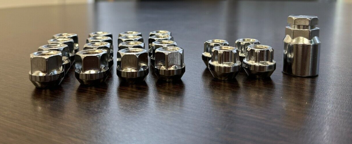 CHROME Open End Wheel Nuts + ANTI THEFT nuts fits COMMODORE VT VX 12x1 ...