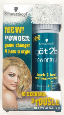 Schwarzkopf got2b POWDER'ful Back 2 Bed Texture Powder Bed-Sexy Style 0 ...