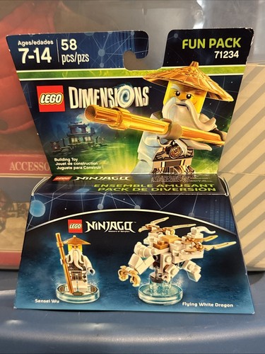 LEGO Dimensions #71234 Ninjago Sensei Wu & Flying White Dragon Fun Pack ...