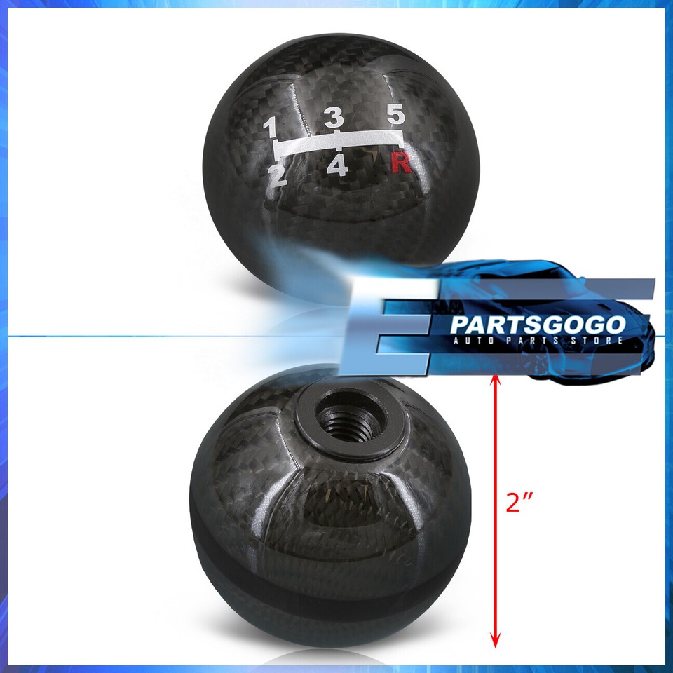 Universal M10X1.5mm Light Weight 2" Round Ball Shift Knob Shifter Lever ...