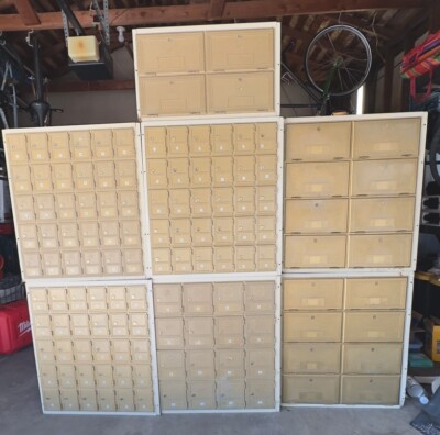 Cluster Mailboxes Brass Rear Loading with 15 New Salsbury Americana ...