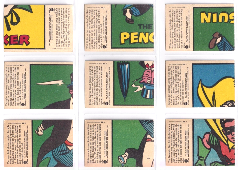 BATMAN Full Set A&BC (Red Cowl/Bat 'A') 1-44 Gum Cards 1966 abc | eBay UK