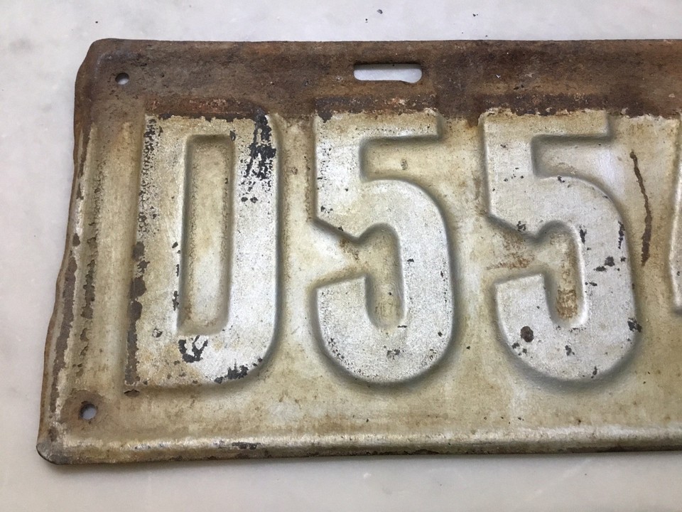 1914 Kansas AUTO Dealer License Plate # D554 KAN Wall Art | eBay