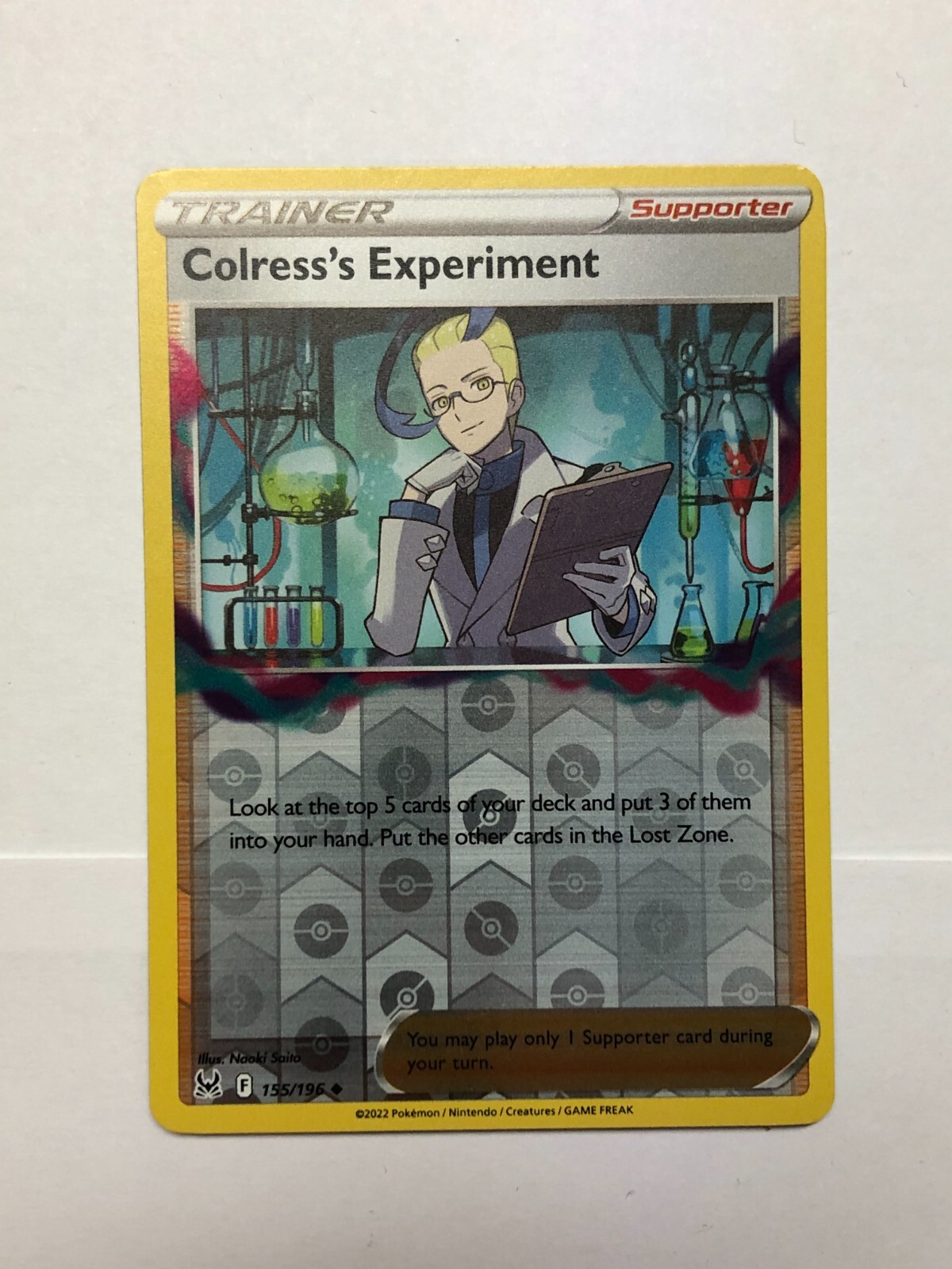 Pokemon Card Lost Origin Reverse Holographic Colress's Experiment 155/ ...