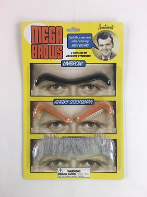 NIP NEW Mega Brows 3 Sets of Adhesive Eyebrows Accoutrements 2009 ...