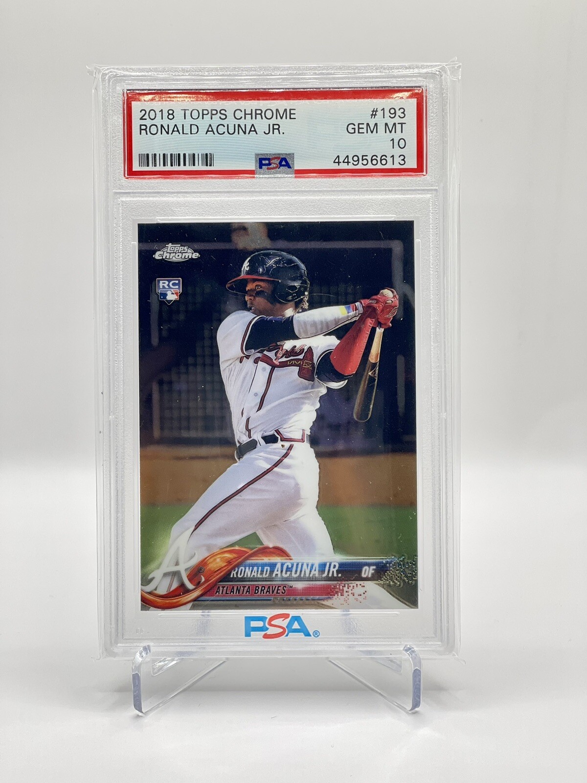 2018 Topps Chrome Ronald Acuna Jr. Rookie Graded PSA 10 Gem Mint RC | eBay